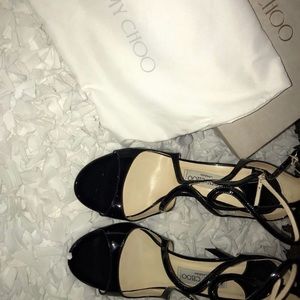 Jimmy Choo | Shoes | Jimmy Choo Ivette Patent Leather Strappy Sandals ...